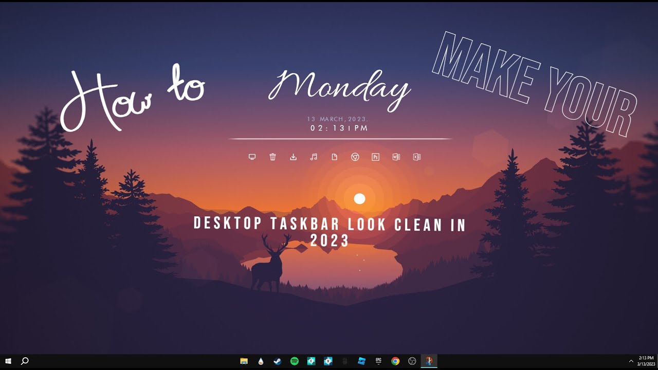 How To Make Your Desktop Taskbar Look Clean In 2023 - YouTube