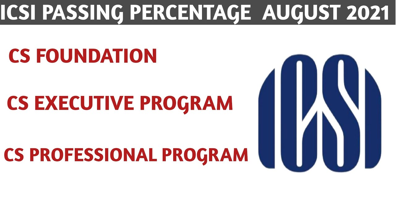 CS August 2021 Passing percentage | CS Foundation, Executive ...
