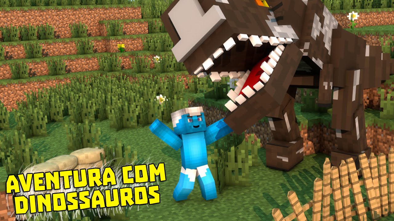 Minecraft: DinoCraft #01 AVENTURA COM DINOSSAUROS! - YouTube