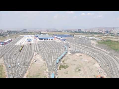 ETİMESGUT YHT GAR KOMPLEKSİ İLK TREN GİRİŞİ