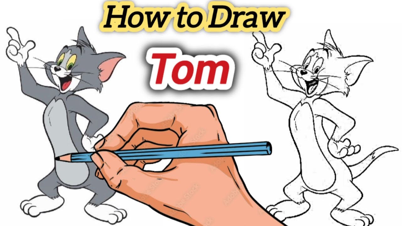Learn How to Draw Tom from Tom and Jerry Easy Guide - YouTube