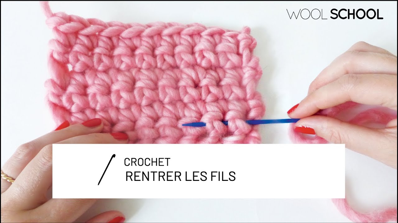 Comment rentrer les fils au crochet : Techniques crochet - YouTube
