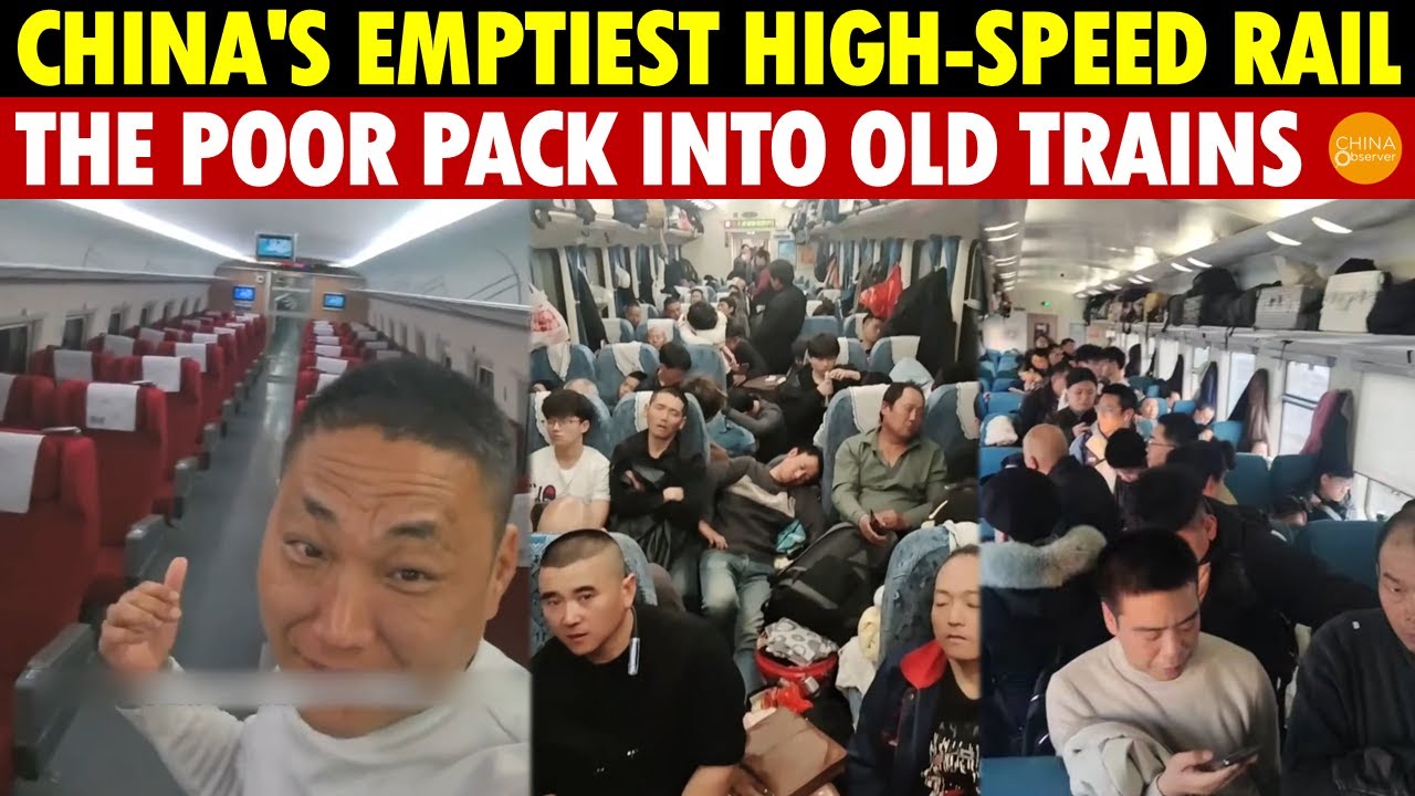 China’s Emptiest Homeward High-Speed Train Ever, Completely Empty! The ...