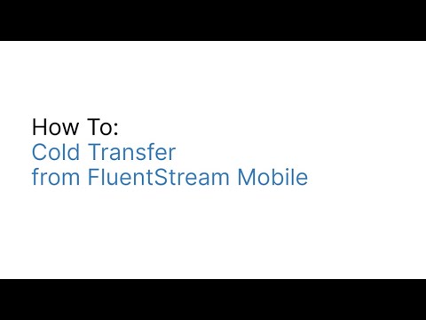 How to Cold Transfer in FluentStream Mobile for iOS - YouTube