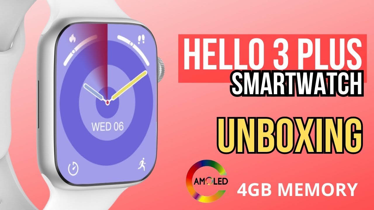 Smartwatch Hello 3 Pro + 45mm AOD display AMOLED 4GB MEMORY / Apple ...