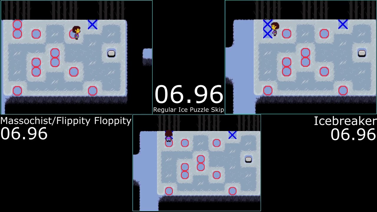 Undertale Ice Puzzle Skip Comparison - YouTube