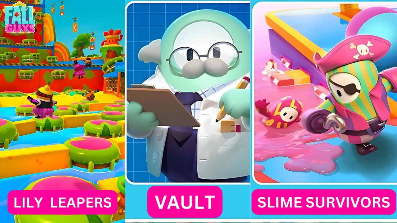 🔴LILY LEAPERS + VAULT+ SLIME SURVIVORS CUSTOMS LIVE🔴|| FALL GUYS LIVE ...