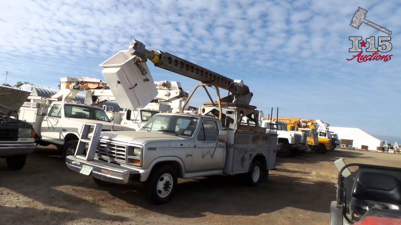 Lot #238 -1984 Ford V8 Auto P/S P/B Silver W Telsta SU34 Man Lift - YouTube