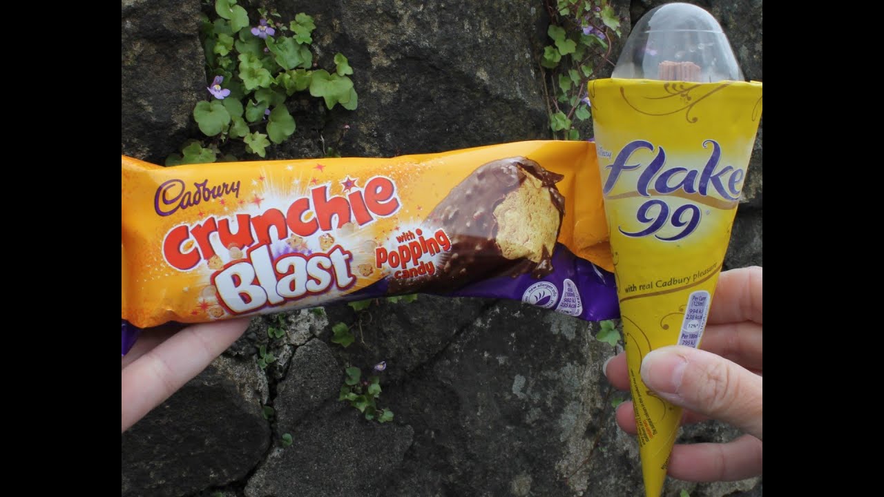 Cadbury Ice Cream: Crunchie Blast with Popping Candy & Flake 99 Cone ...