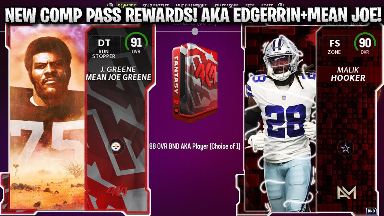 NEW COMP PASS REWARDS! AKA MEAN JOE GREENE AND EDGERRIN JAMES! | MADDEN ...