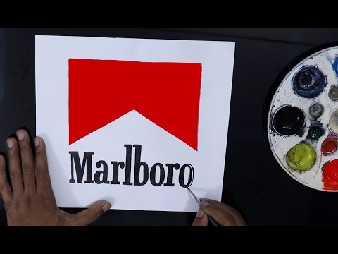 How to draw the Marlboro logo - YouTube