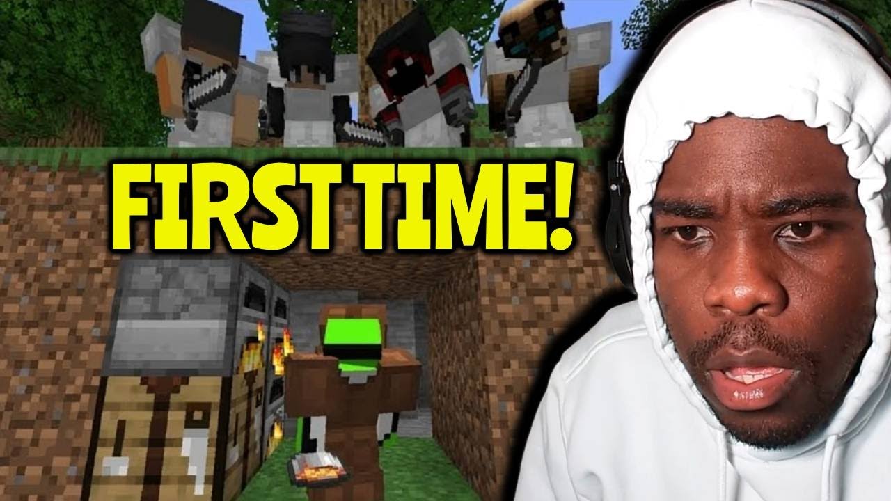 FIRST TIME REACTING TO DREAM! | Minecraft Speedrunner VS 4 Hunters ...