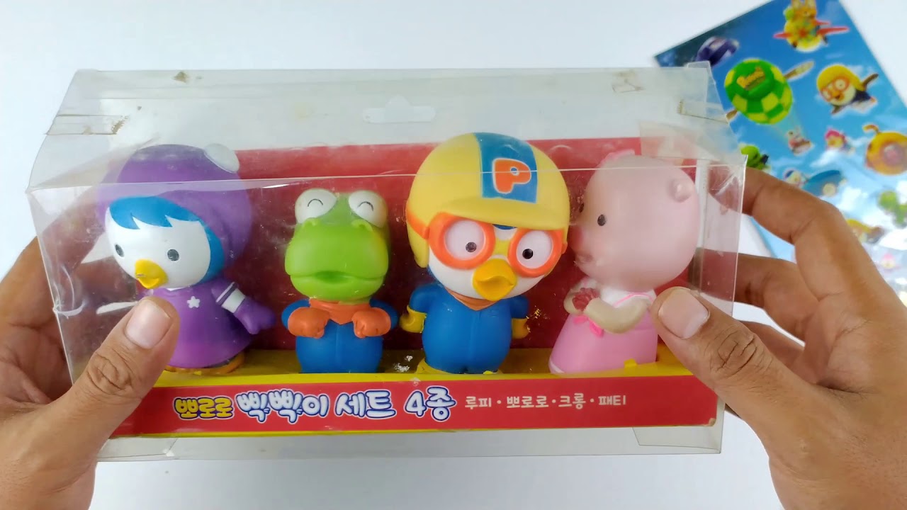 Pororo Toy Doll and Pororo Sticker Unboxing - YouTube