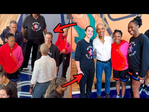 Caitlin Clark Chatting It Up With Barack Obama Before WNBA All-Star Practice in Chaicago!