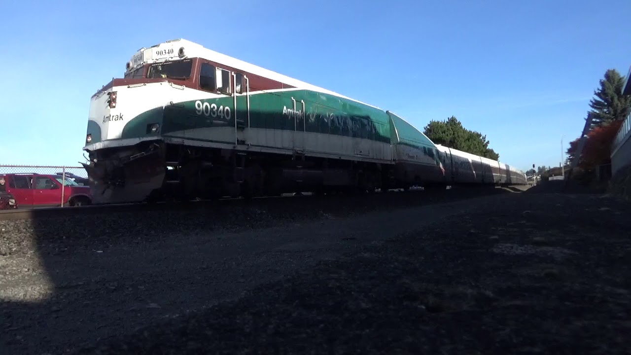 Amtrak NPCU Leads the Cascades with a P42DC as a DPU And Quilling ...