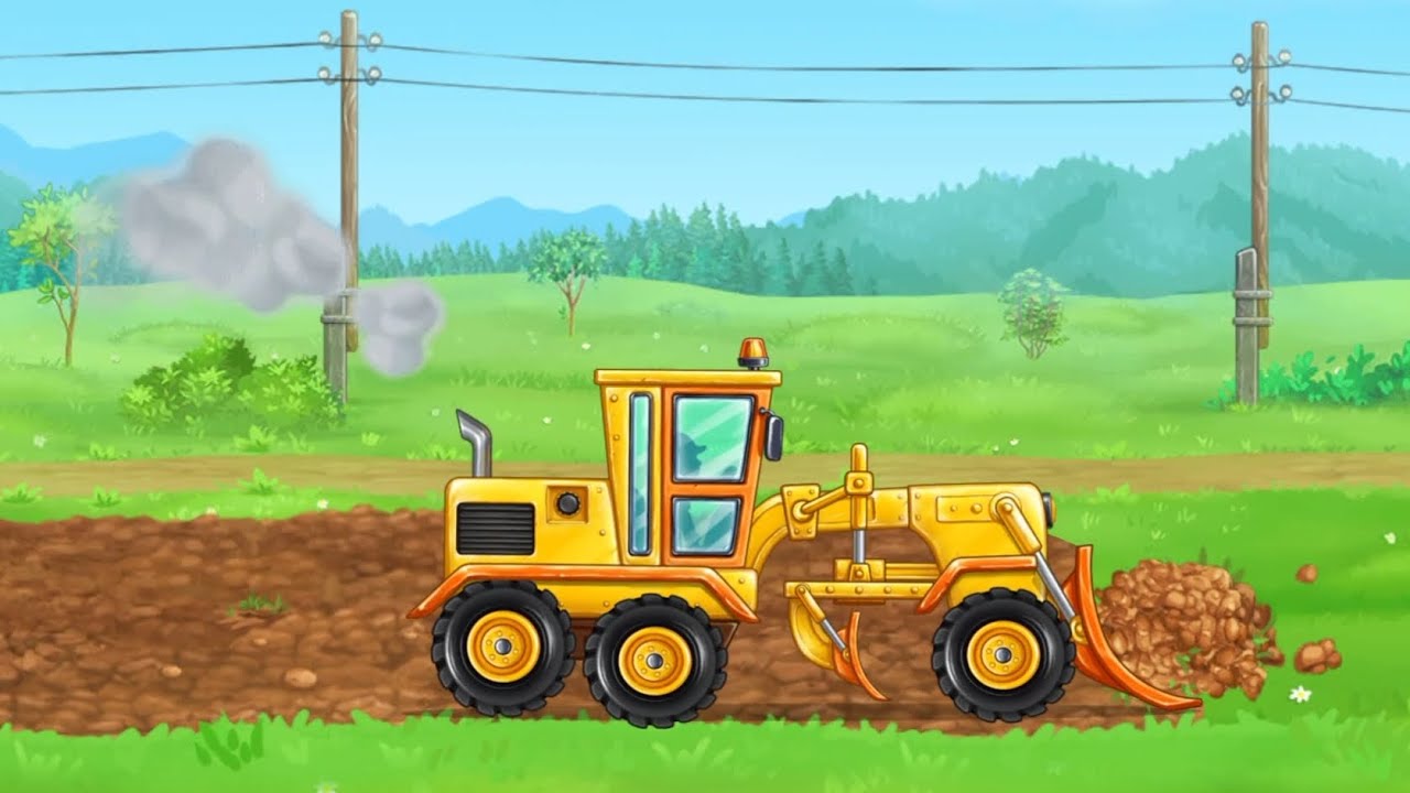 Train Patri Making Cartoon Video, Grader Machine Cartoon Video, Train ...
