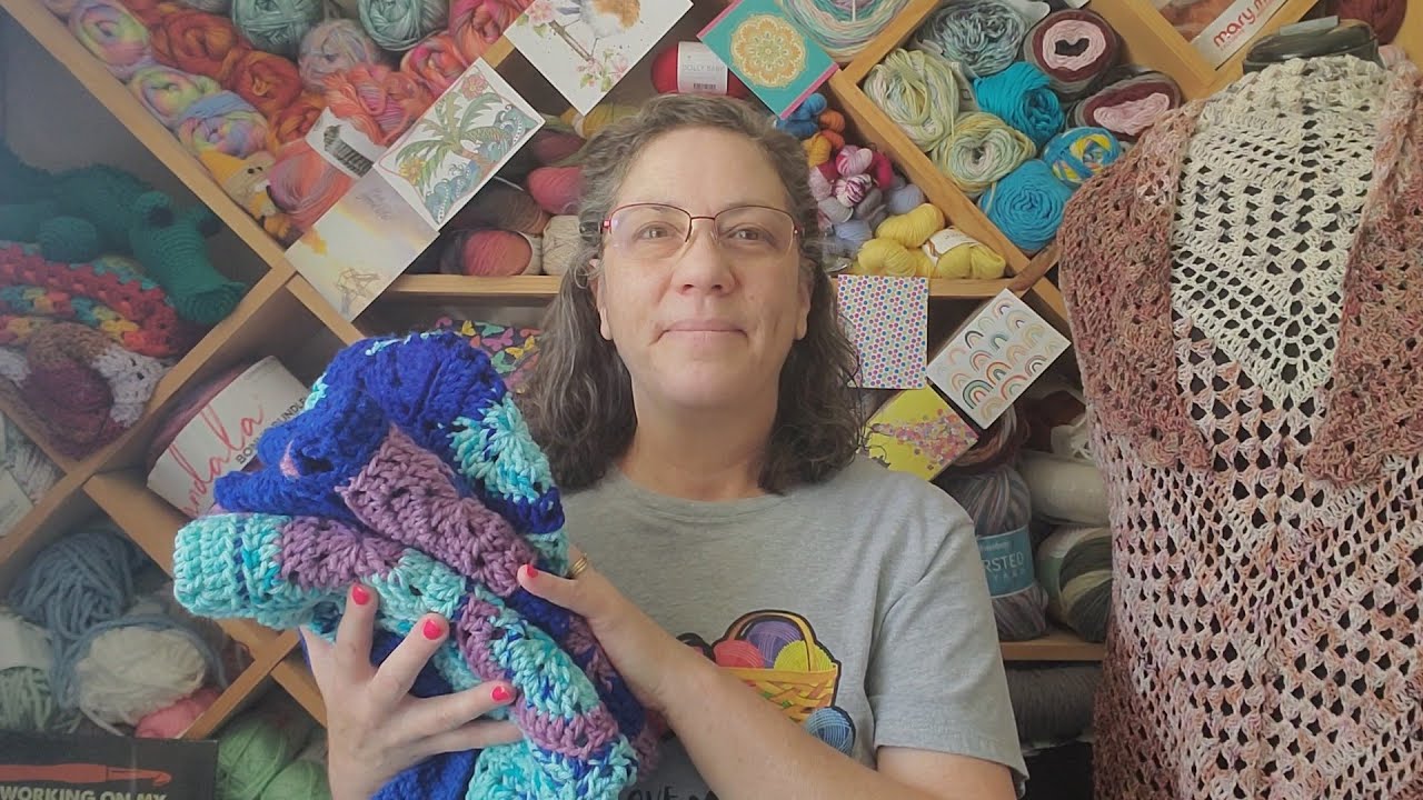 Crochet Finished Projects with Impeccable Speckle Stripes yarn - YouTube