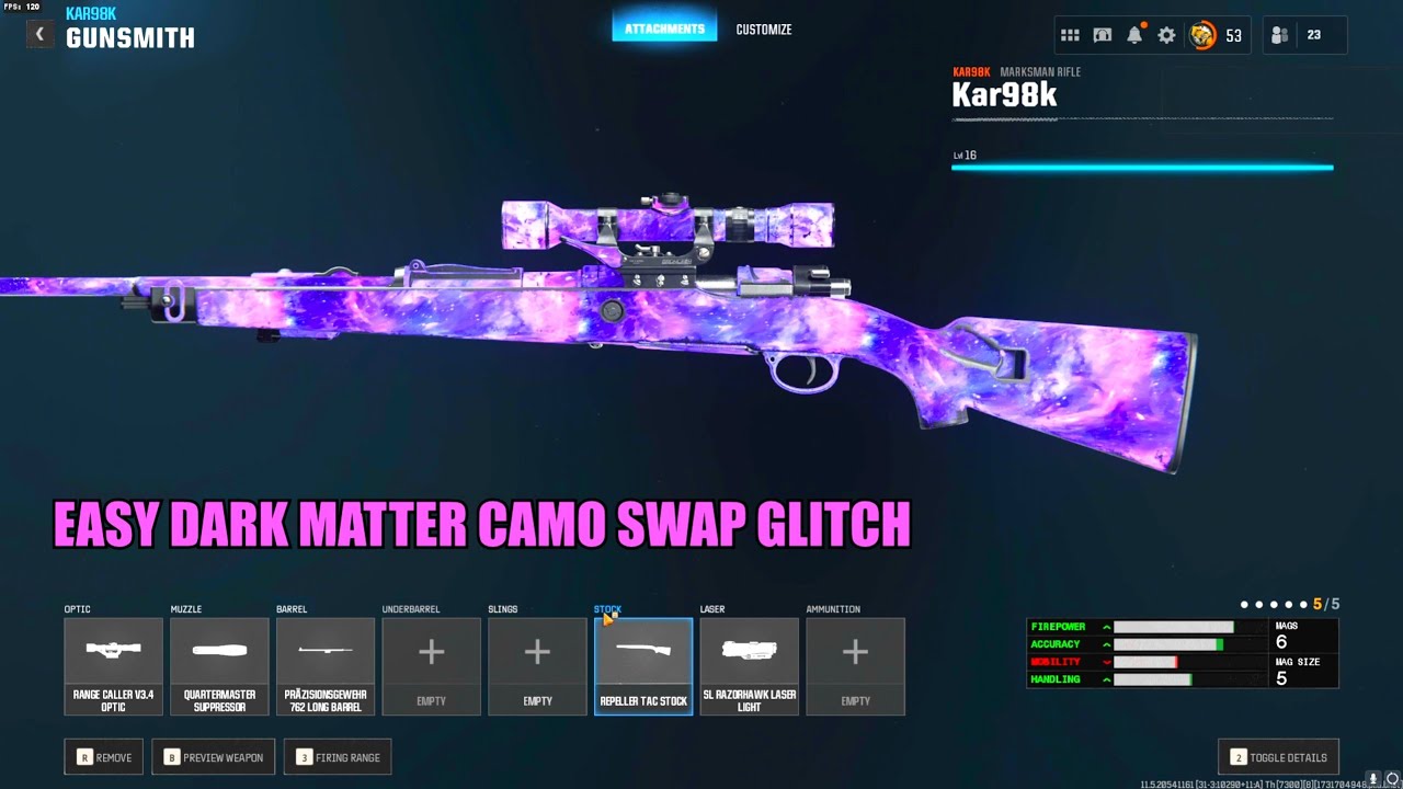 BO6 Dark Matter Camo Swap to MWIII and MWII Weapons tutorial - YouTube