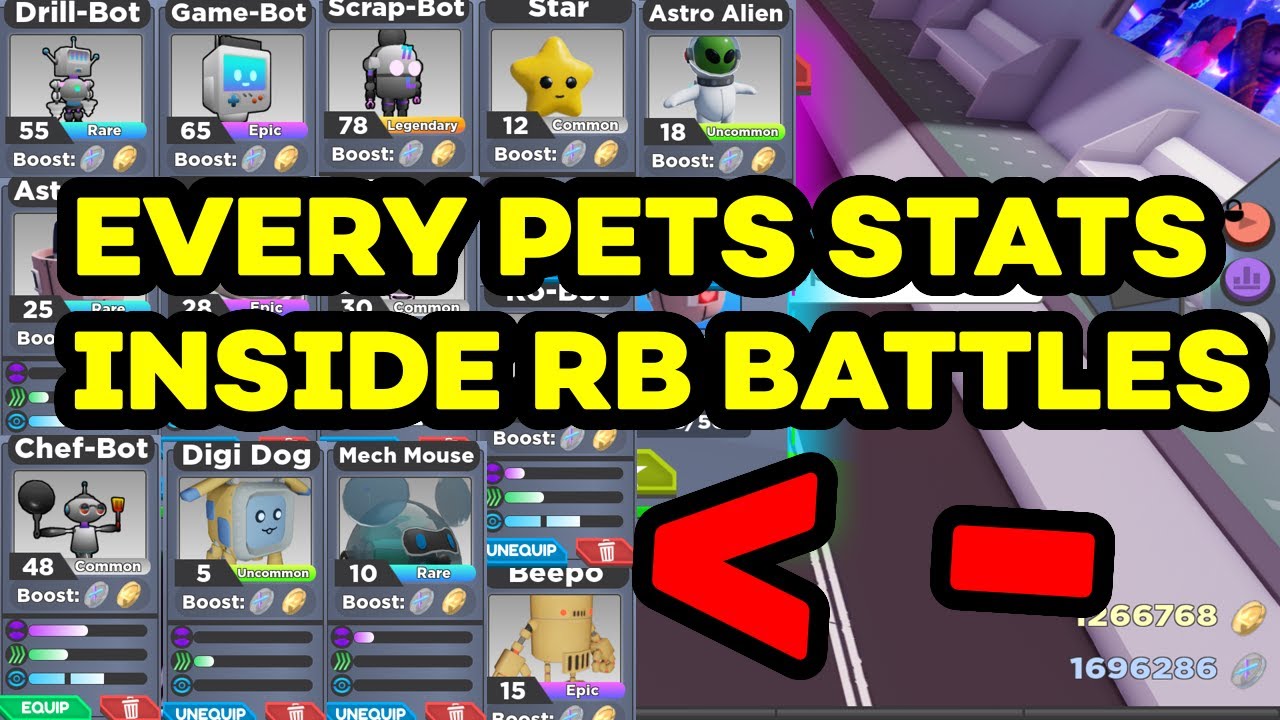 Roblox RB Battles PETS SHOWCASE ALL (Common - Epic) - YouTube