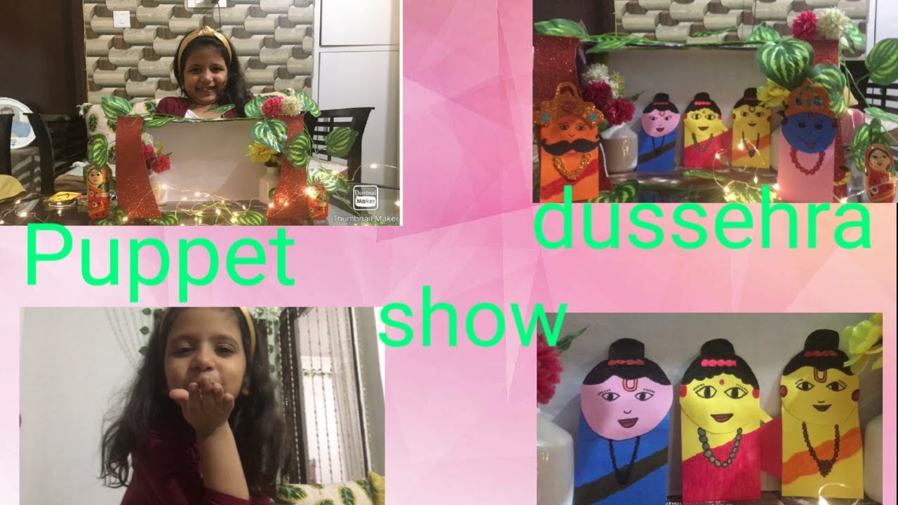 Puppet show for Dussehra || Art & Craft || PANKHURI WORLD CHANNEL - YouTube