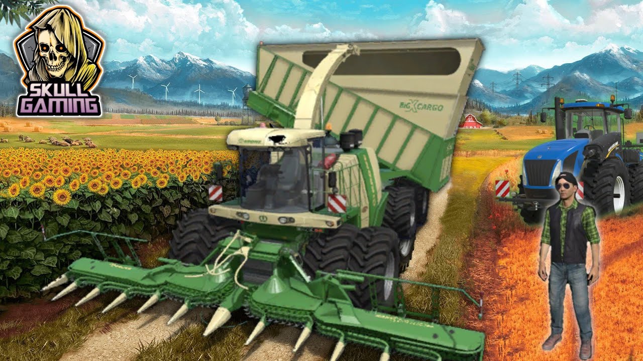 FS20, Loading Bale to Cow & Cutting Grass with New Crone Machine in FS ...