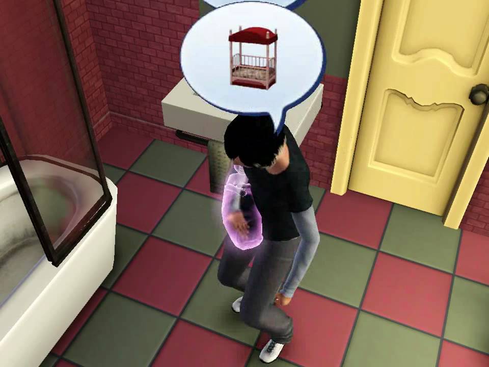 The sims 3-my sim birth a Ghost! in the bathroom!!! - YouTube