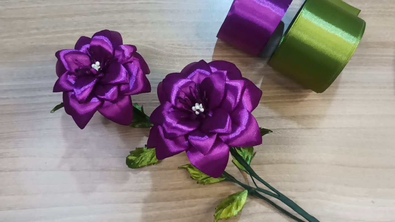 Satin Ribbon Roses: An Elegant Creation You Can Make Your Own - YouTube