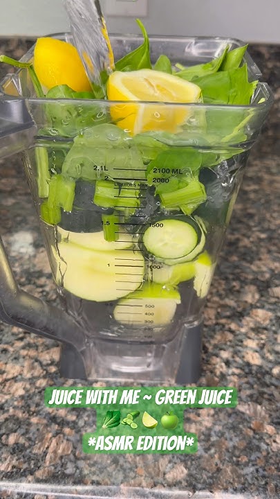 Juice with me | Green Juice 🥒🍏🥬🍋‍🟩 #asmr #juicing #juice #recipe #greenjuice #shorts - YouTube