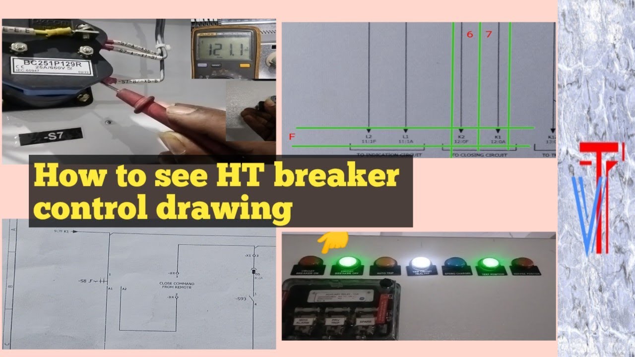 HT breaker control drawing explain tamil - YouTube