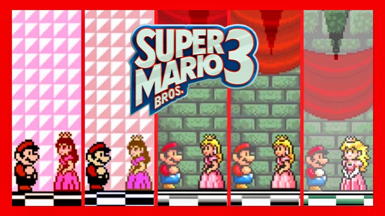 Rescuing Princess Peach in Every Super Mario Bros. 3 Port - YouTube