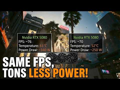 The Nvidia RTX 5080 - Lower Power Target gets you same (well, almost ....) Performance!