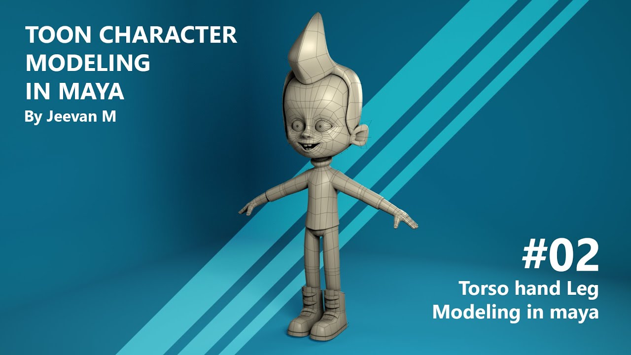 02 Torso hand Leg Modeling in maya - YouTube