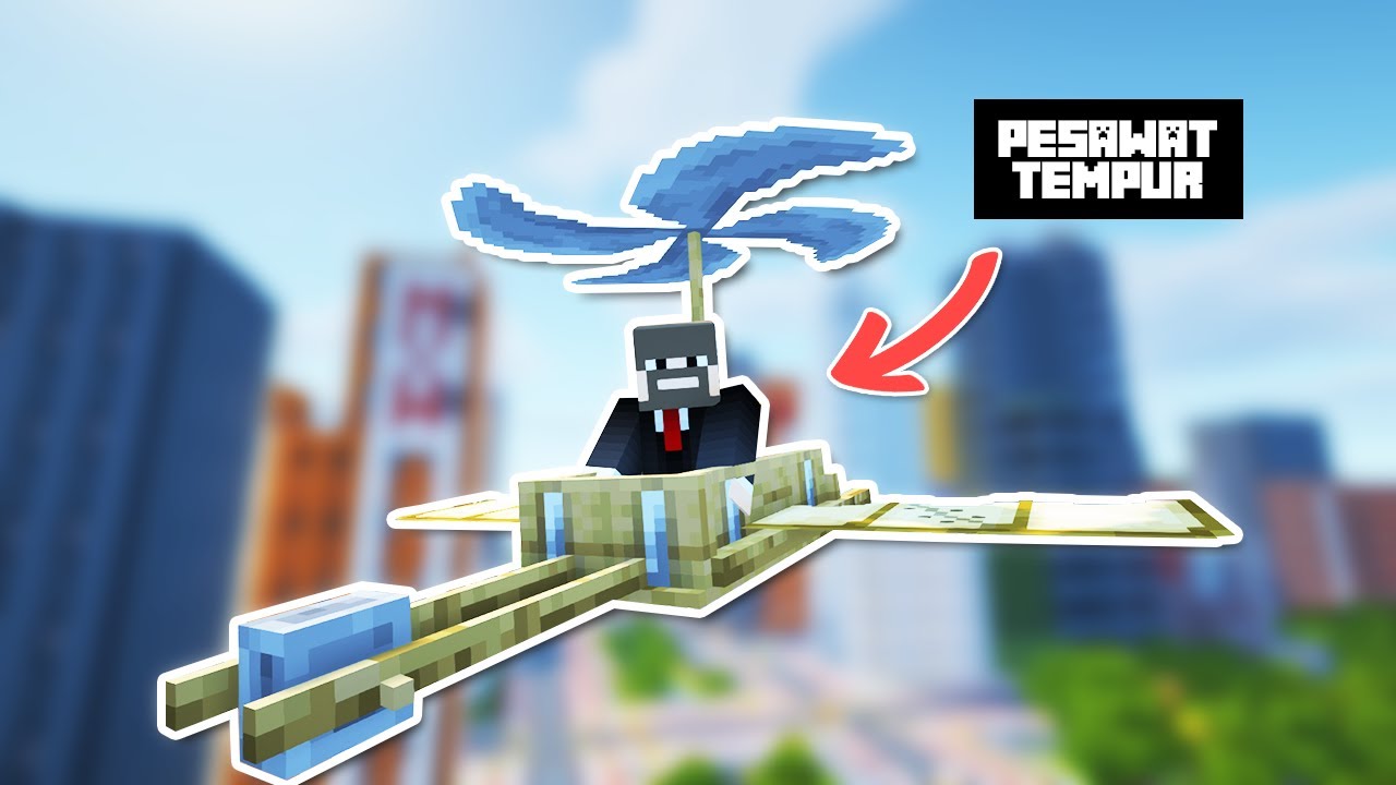 CARA MEMBUAT PESAWAT di Minecraft - YouTube