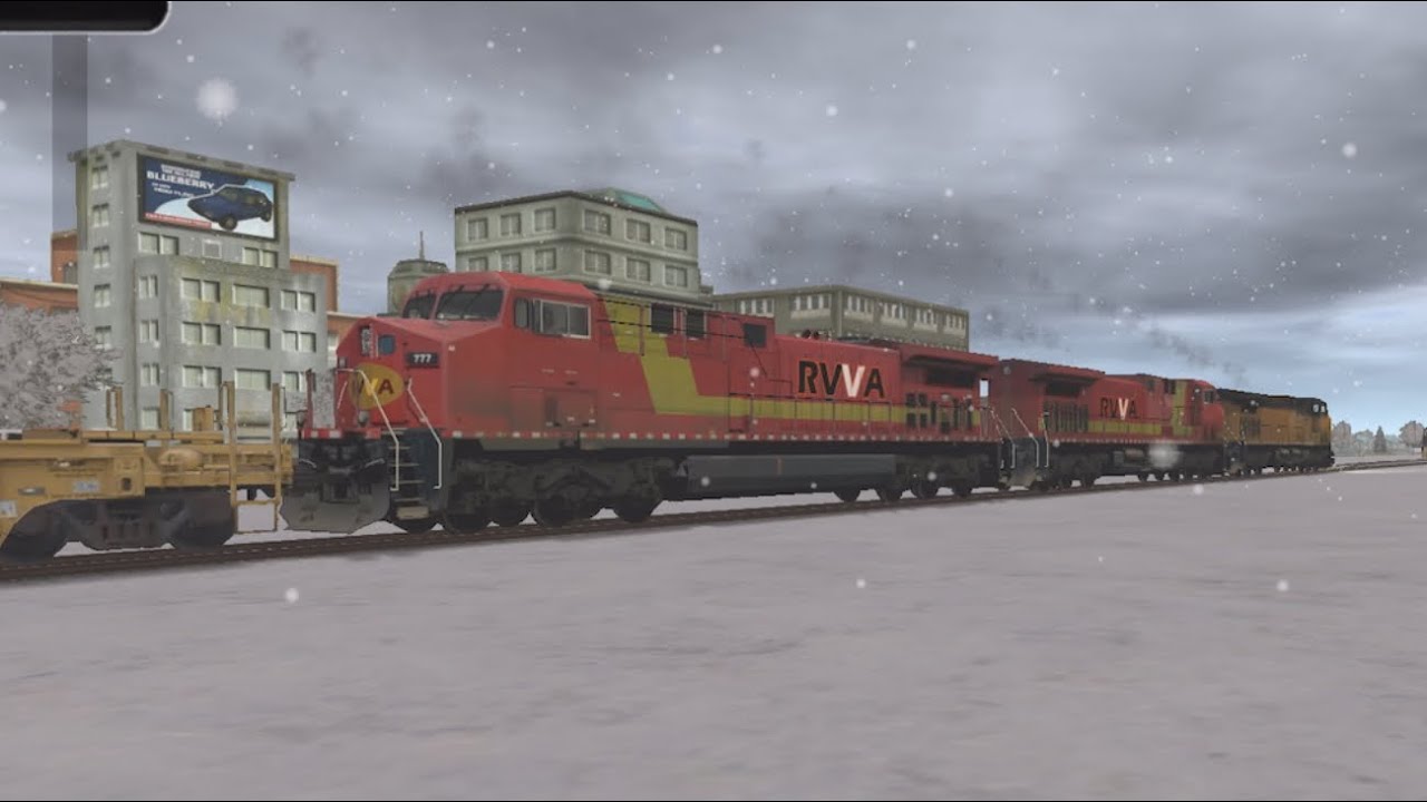 TRAIN AND RAIL YARD SIMULATOR Black Valley road AWVR TRAIN STACK CARS ...