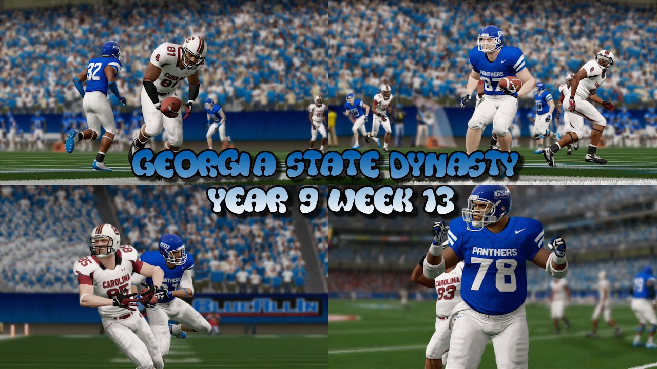 NCAA Football 14 Georgia State Dynasty Year 9 Week 13 vs South Carolina ...