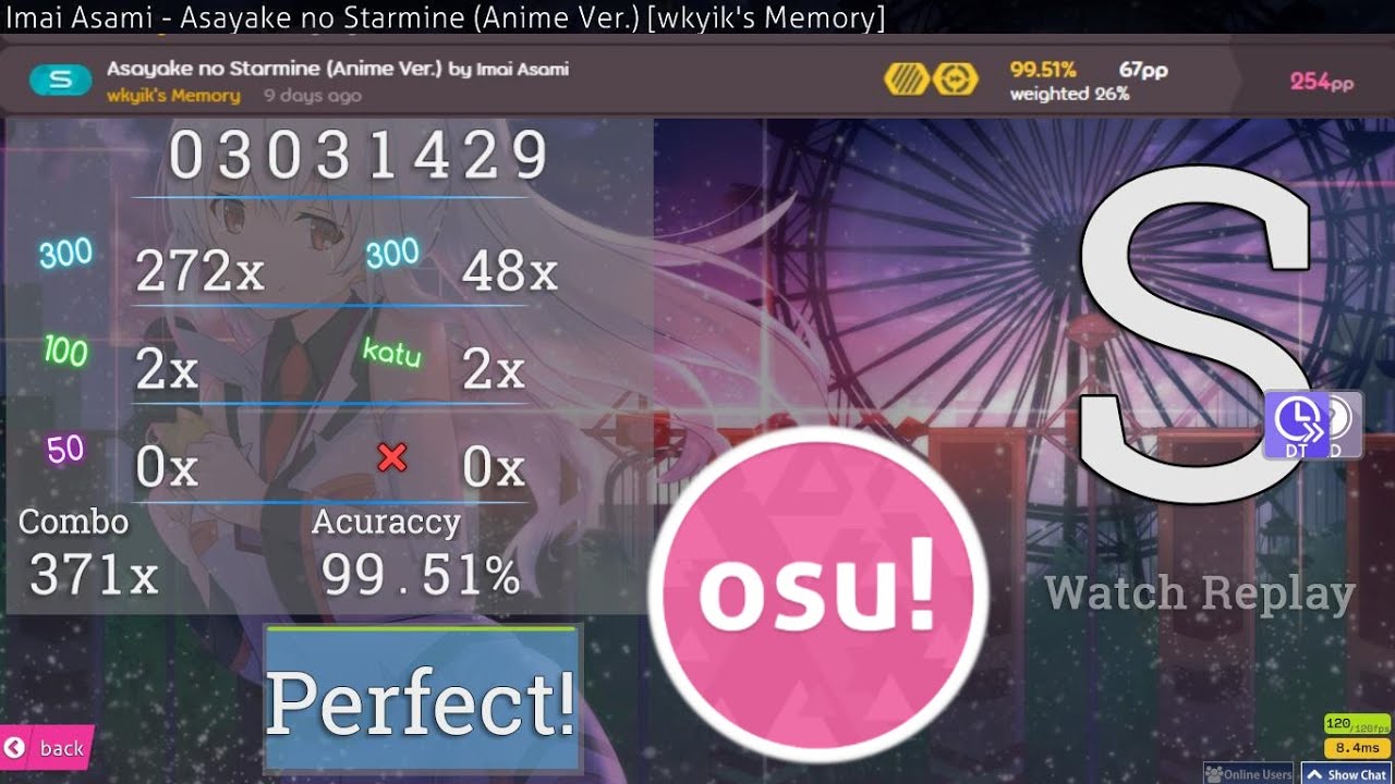 osu! | HDDT AR8 OD8 acc farming goes brrrr (254pp) - YouTube