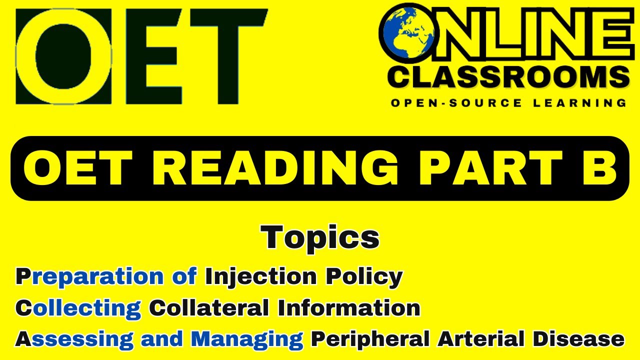 OET Reading Part B Practice Test | OET Online Classroom - YouTube