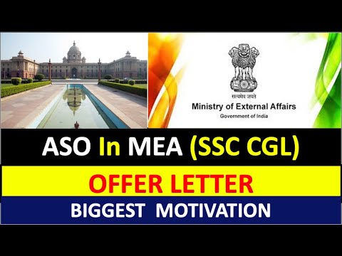 ASO in MEA Offer Letter| Biggest Motivation for SSC CGL Aspirants - YouTube