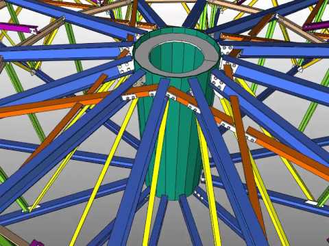 25m Tank Roof Steelwork - YouTube