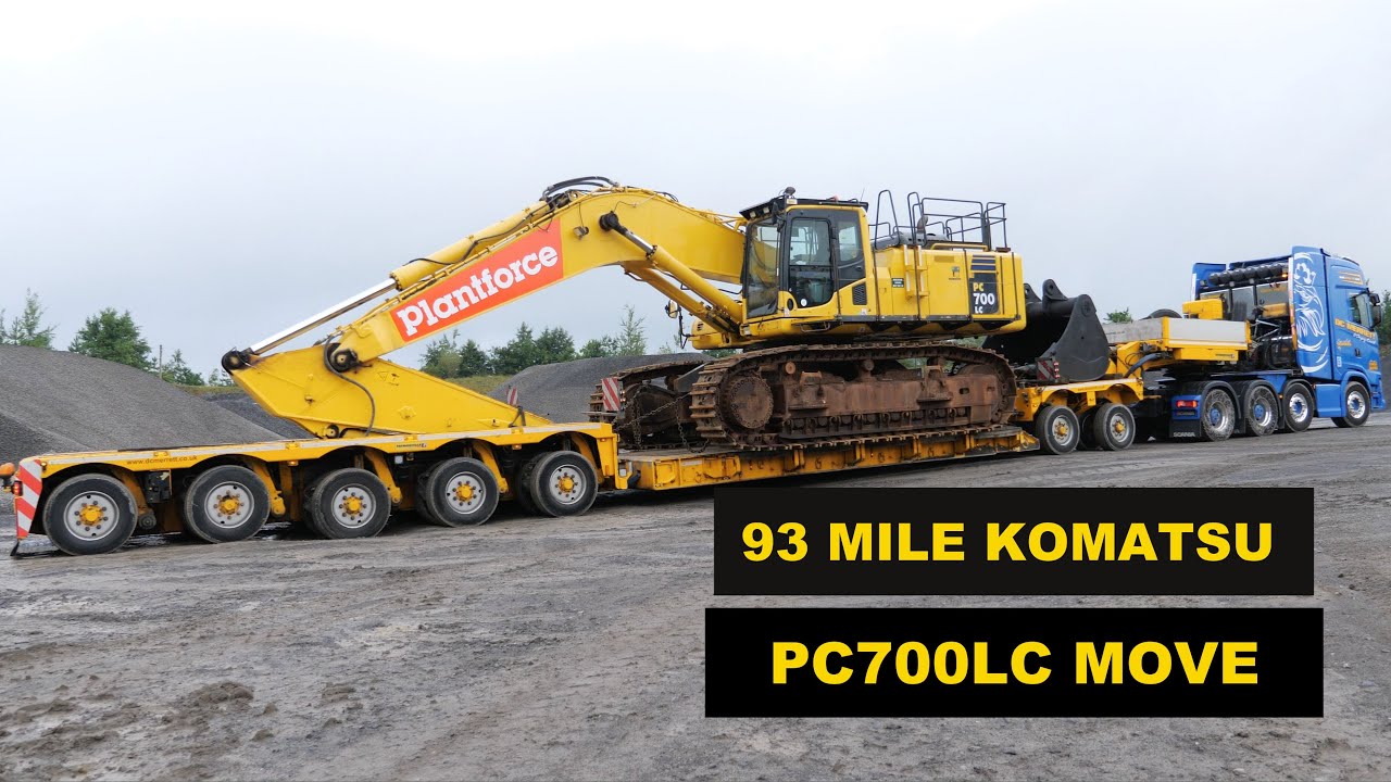 Transporting A Komatsu PC700LC 93 Miles - YouTube