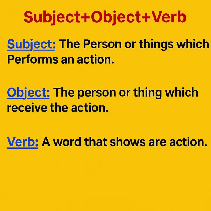 Subject object verb #englishgrammar #subject #object #verb - YouTube