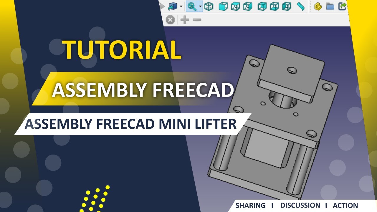 ASSEMBLY FREECAD TUTORIAL- MINI LIFTER - YouTube