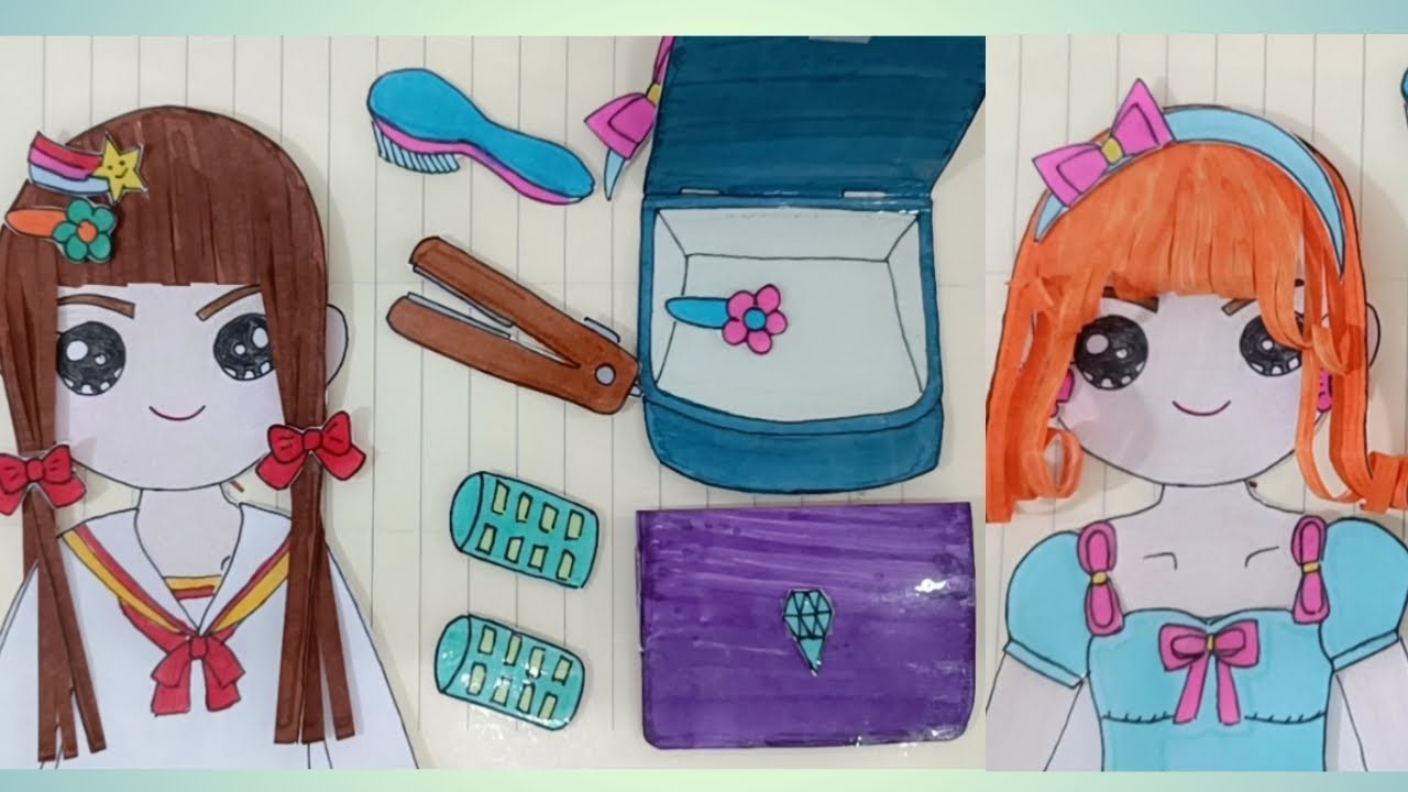 Hair salon / Hair Styles /Paper DIY/ @Thirak-Raingsey - YouTube
