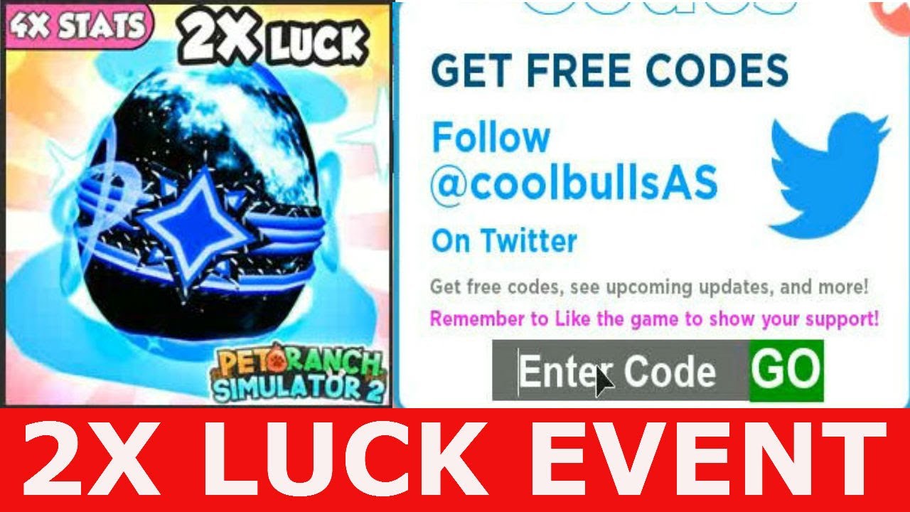 Pet Ranch Simulator 2 * IS ALL LUCK? * CODES! 2X Luck! - ROBLOX - YouTube