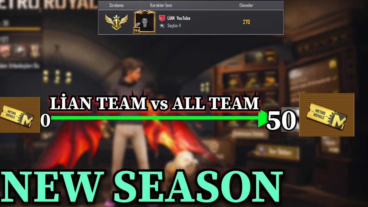 NEW SEASON METRO ROYALE CH28 | LİAN TEAM VS ALL 🎫 - YouTube
