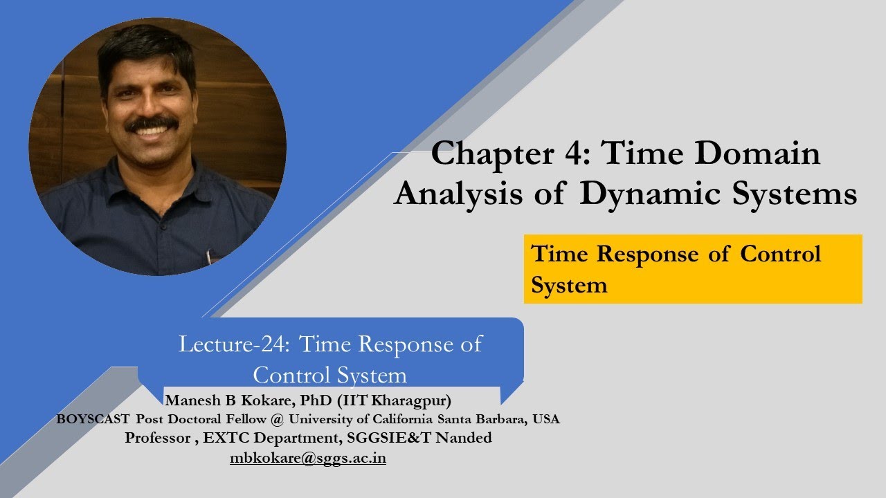 Lecture 24 Chapter 4 Time Response of Control System - YouTube