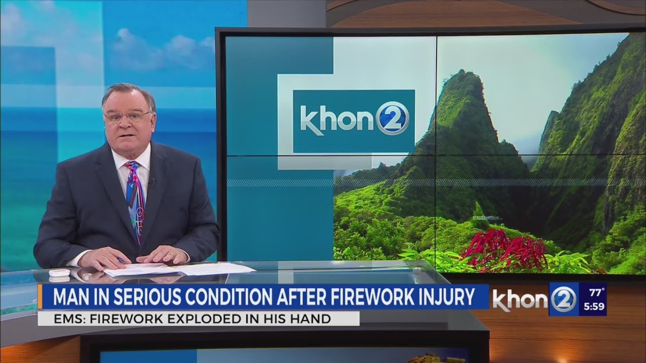 Oahu man in serious condition following firework explosion - YouTube