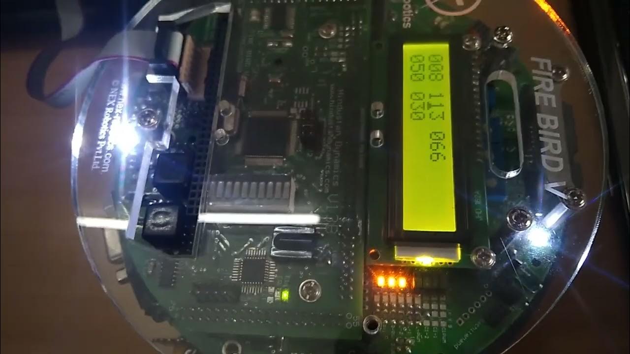 LED blinking in firebird v robot - YouTube