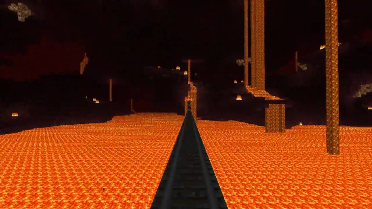 Nether/Hell Highway ( 9703 rails ) - Minecraft - YouTube