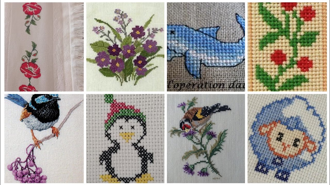 Gorgeous & impressive cross stitch pattern for everything!!!!???? - YouTube